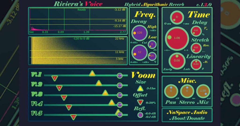 Nuspace Audio Riviera | Free Reverb Plugin For PC & Mac | Free VSTs
