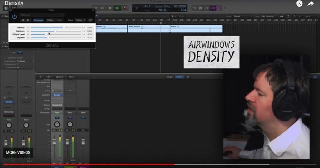 AirWindows Density - A Free Saturation VST Plugin For PC & Mac