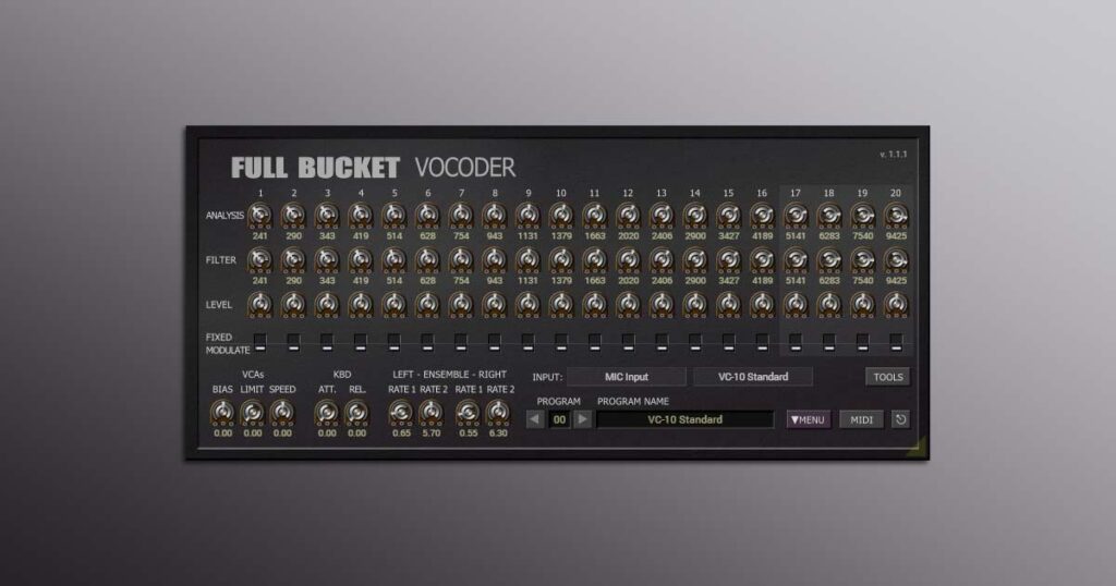 Full Bucket Vocoder FBVC | PC & Mac | Free VSTs